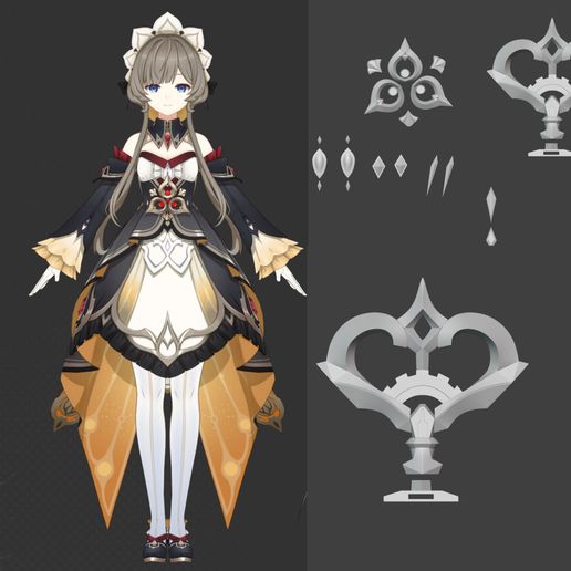📁 Sandrone Cosplay Accessories Genshin 3D print・ 3D File for 3D ...