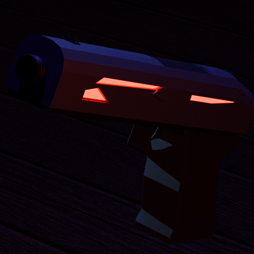 3D file Low poly pistol 🔫 ・3D printing idea to download・Cults