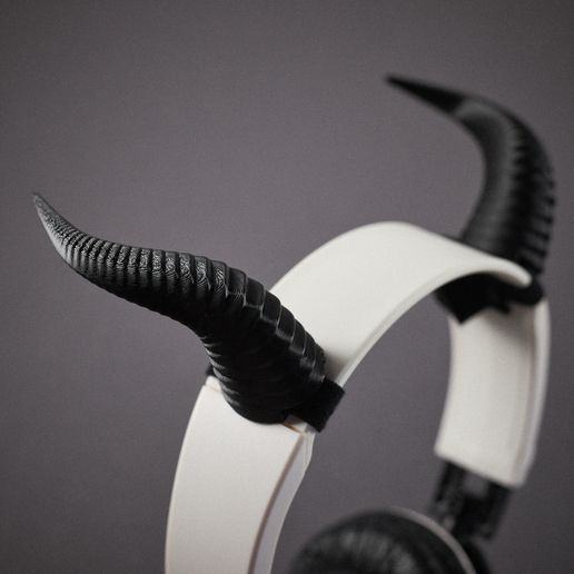 🤘 Demon Horns V2 Amazing Texture・ STL File for 3D printing・Cults