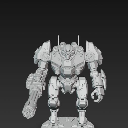 🔫 Heavy Sniper Bot - Chunky Mecha STL Figure・ STL File for 3D printing ...