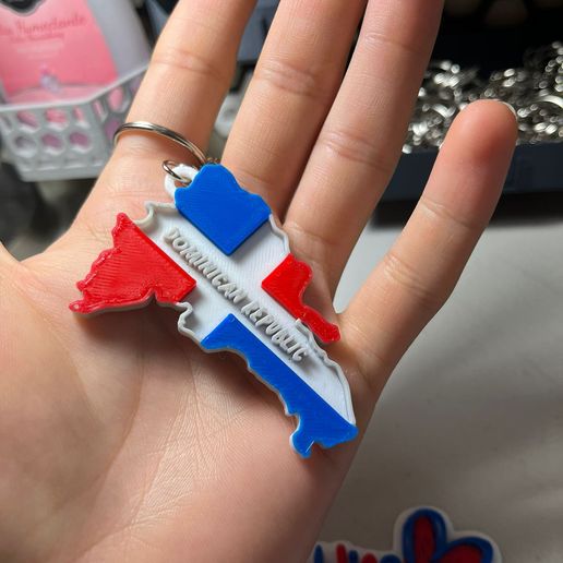 🔑 Dominican Republic key chains・ STL File for 3D printing・Cults
