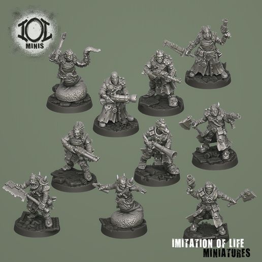 🎲 Mutant Warband Bundle #2 - Sci-Fi Miniatures for Tabletop and RPG ...