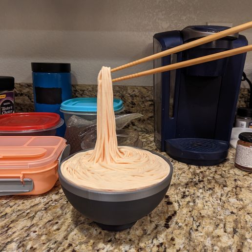 🥣 Noodle Bowl Sculpture・Free 3D File for 3D printing・Cults