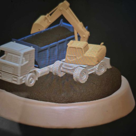 🚜 digger statue・ STL File for 3D printing・Cults