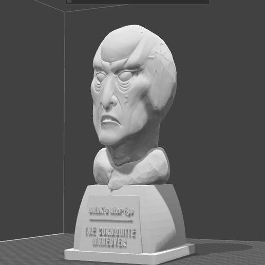 STL file Star Trek BALOK puppet LIFESIZE HEAD bust with base ⭐ ・Design ...
