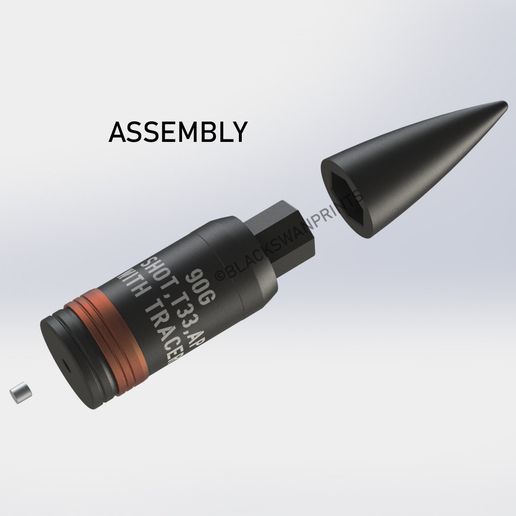 🐚 WW2 United States 90mm T33 AP Shell・ 3D File for 3D printing・Cults
