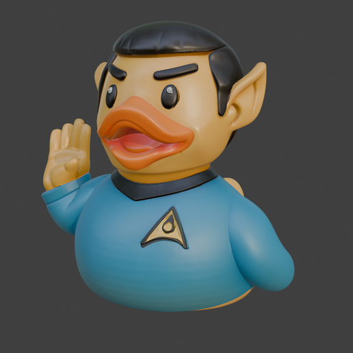 🧸 Spock Rubber Ducky・ STL File for 3D printing・Cults