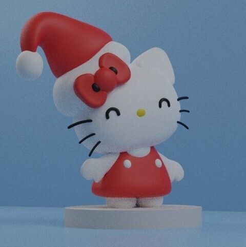 STL file Hello kitty Statue - Christmas Edition 👋 ・3D printable model ...
