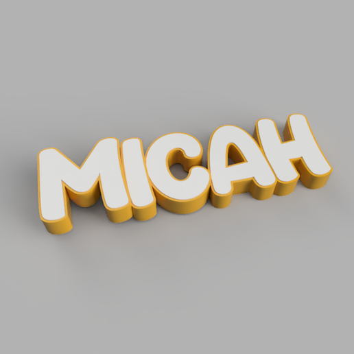 STL file NAMELED MICAH - LED LAMP 🔦 ・3D print model to download・Cults