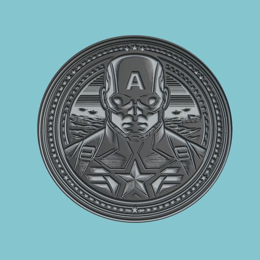 3D file Captain America: The Winter Soldier Medallion CNC Captain ...