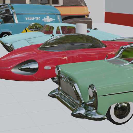 🚗 FALLOUT 4-76 stile Cars Pack・ STL File for 3D printing・Cults