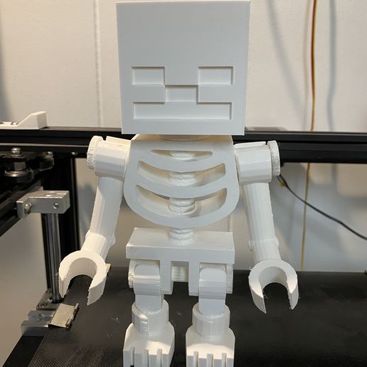 💀 MineCraft Block Skeleton・Free STL File for ・Cults