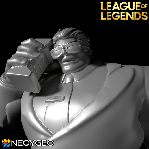 STL file DR. MUNDO CORPORATE - LEAGUE OF LEGENDS 🎄 ・3D printable model ...