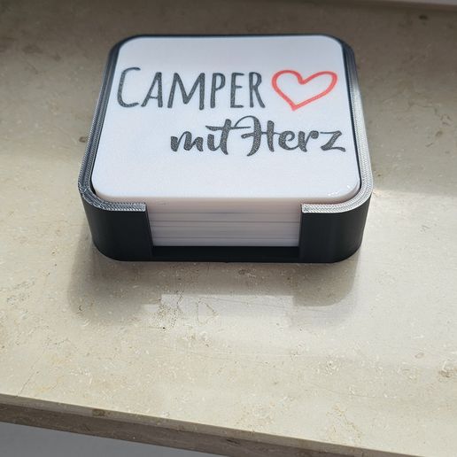 📦 12 storage box camping coasters・ STL File for 3D printing・Cults