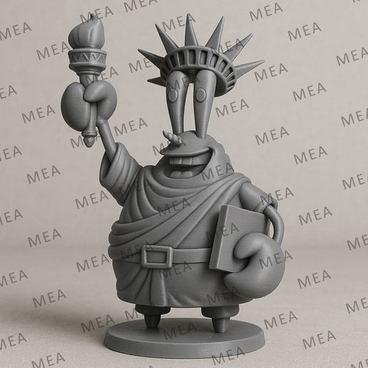🐉 Mr. Krabs Statue of Liberty - Spongebob・ STL File for 3D printing・Cults