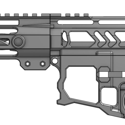 🔫 airsoft ar15 m4 body kit for v2 gear box・ STL File for 3D printing・Cults
