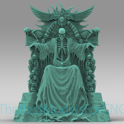 3D file 3D Model STL File for CNC Router Laser & 3D Printer Death Skull ...