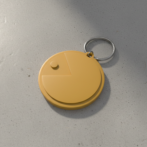 🔑 Packman Key Chain ⍩⃝・Free STL File for 3D printing・Cults