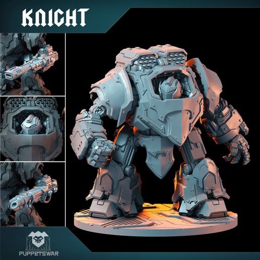 🎲 Heavy Guardian Battlewalker [Knight]・ 3D File for 3D printing・Cults