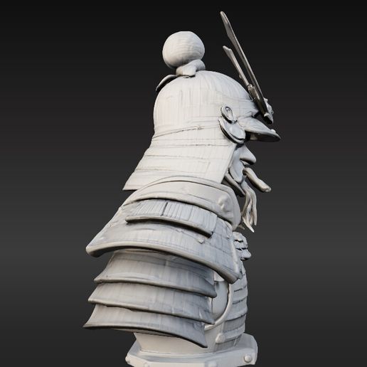 🗡️ Samurai Bust・ STL File for 3D printing・Cults