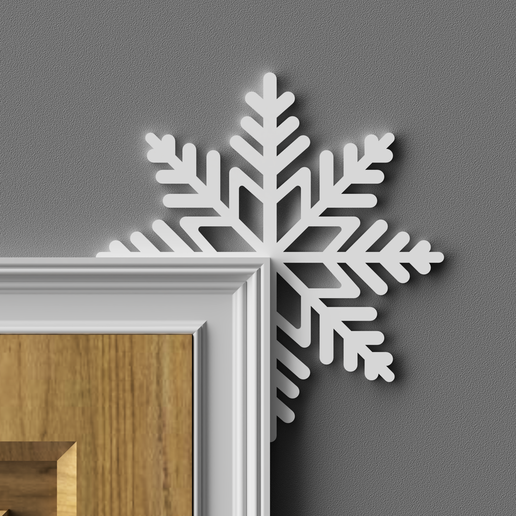 Free STL file Snowflake Door Corner Topper ️ (3MF and STEP)・3D printing ...