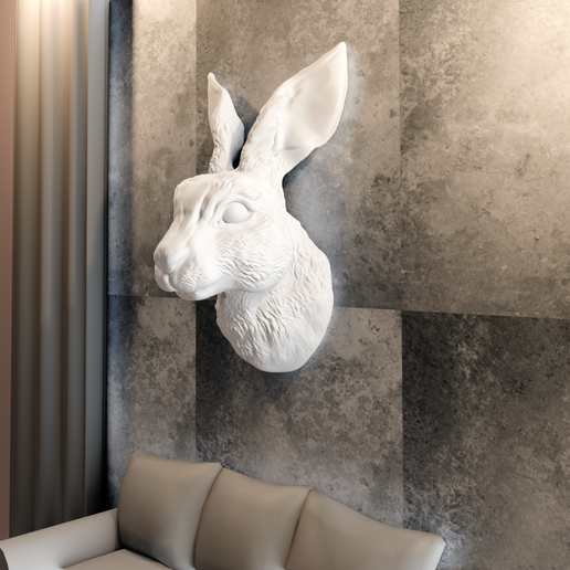 rabbit head wall mount
