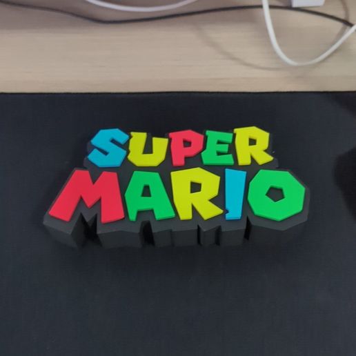 👾 Super Mario Logo / Sign (NO AMS/AMS)・ 3MF File for 3D printing・Cults