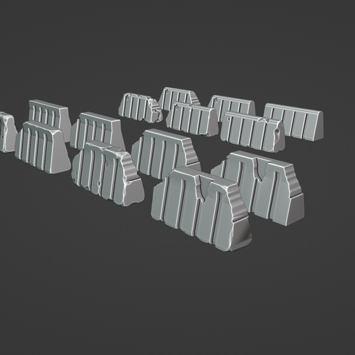 😇 Halo 3 Concrete Barriers - Halo Ground Command - Miniature Scale ...