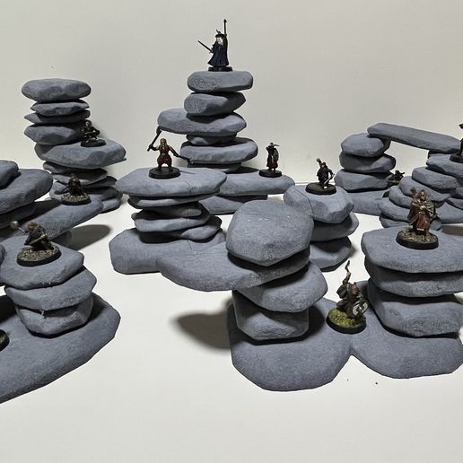 🎲 Tabletop terrain hills rocks 28mm hdr 32mm 40 k terrain stone ...