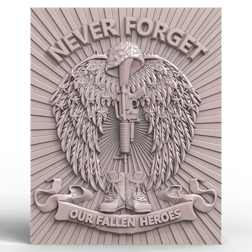 📁 3D Model STL File for CNC Router Laser & 3D Printer Never Forget ...