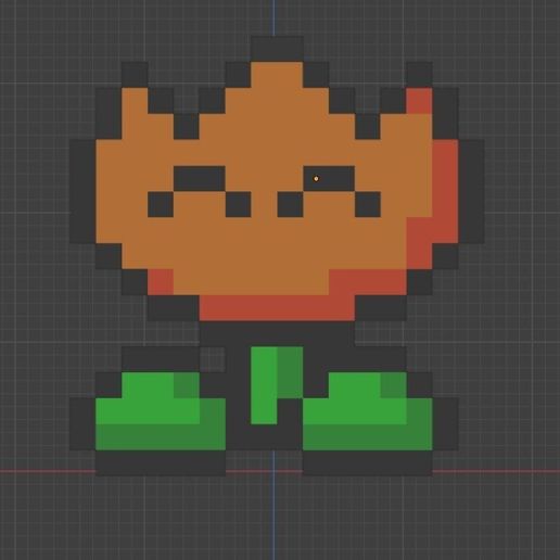 🗺️ Super Mario World Fire Flower・Free STL File for 3D printing・Cults