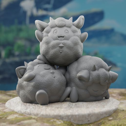 🆓 Lamball Palworld statue fanart FREE・Free STL File for 3D printing・Cults