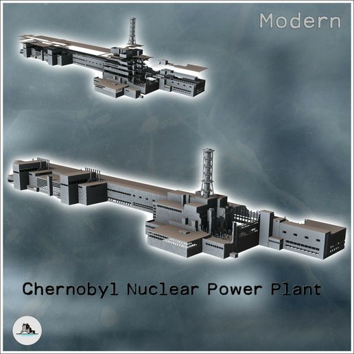 🌿 Chernobyl nuclear power plant with open reactor after explosion (7 ...