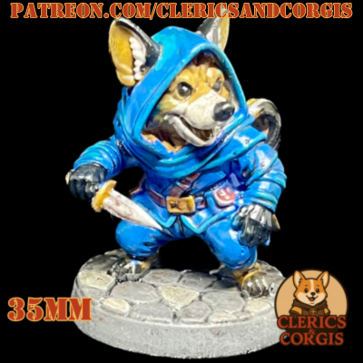 🥷 El Corgi de las Sombras: Miniatura de héroe Corgwyn Pícaro, Ladrón o ...