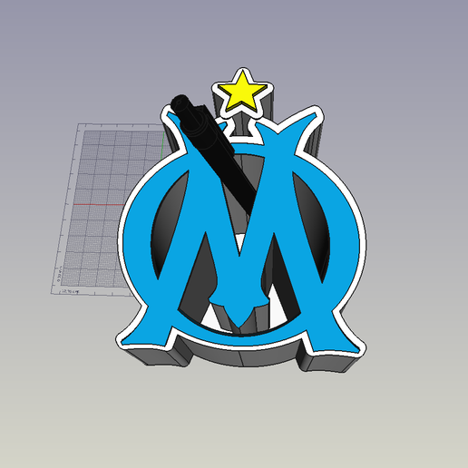 STL file Pencil cup - Olympique de Marseille ️ ・3D printer design to download・Cults