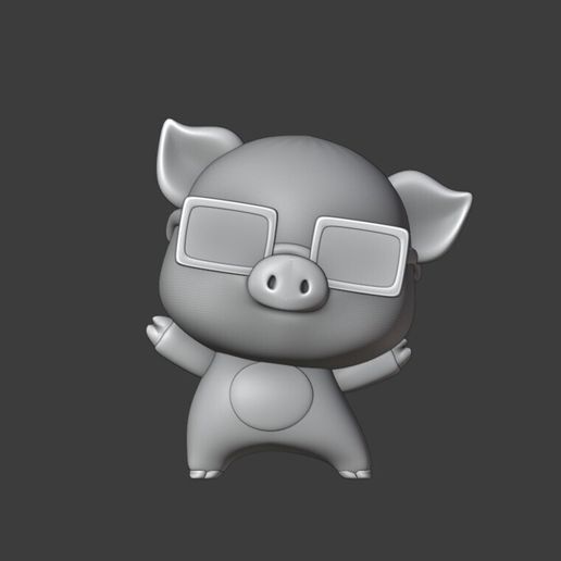 🐖 Pig figure・ STL File for 3D printing・Cults