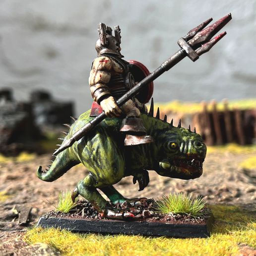 🦖 28mm Dinosaur Lizard Mount・Free STL File for 3D printing・Cults