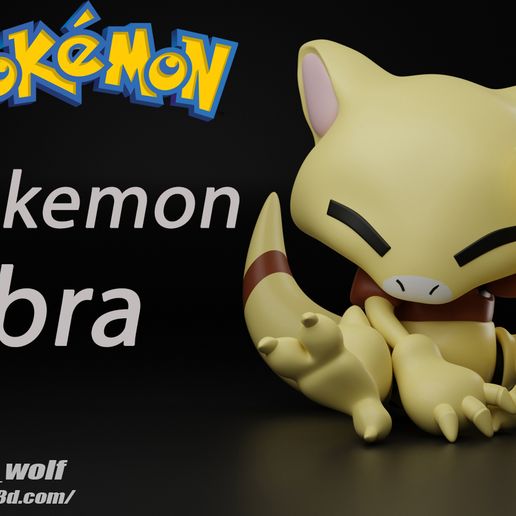 🐉 Pokemon Abra・ 3D File for 3D printing・Cults