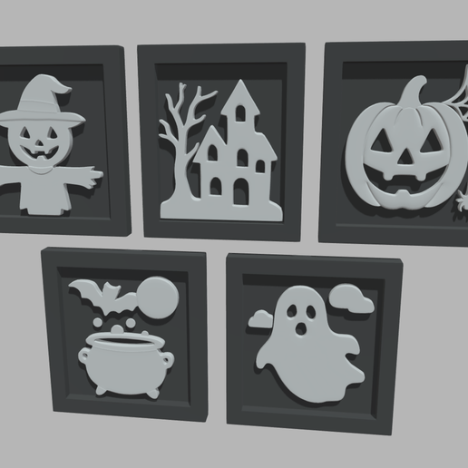 🎃 Halloween Frames // Design 02・ STL File for 3D printing・Cults