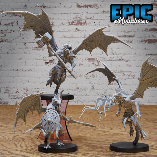 🎲 Draconic Demon Bronze Set ‧ DnD Miniature ‧ Tabletop Miniatures ...