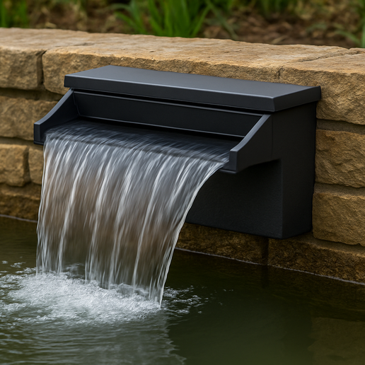 🚰 Modern Pond Spillway (bulkhead) – 3D Printable Outdoor Water Feature ...