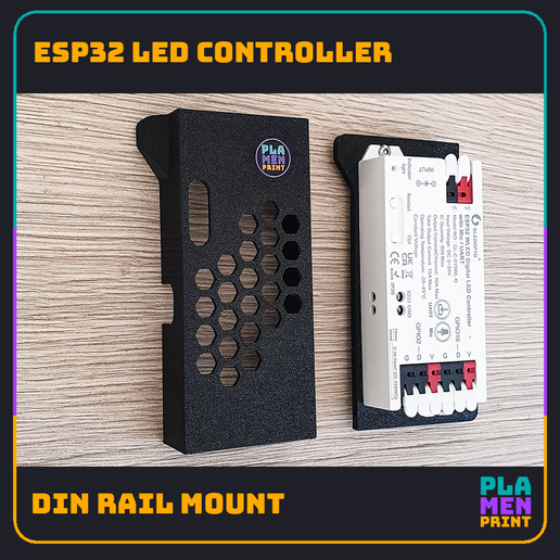 STL file ESP32 LED Controller DIN RAIL MOUNT 📦 ・3D printing template to ...