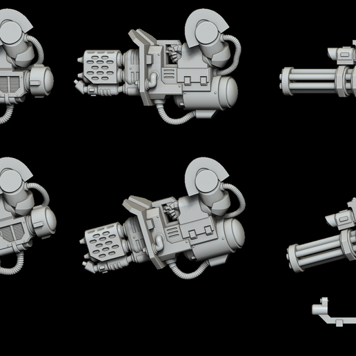 3D file Terminator heavy weapons kit 🔫 ・3D printer model to download・Cults