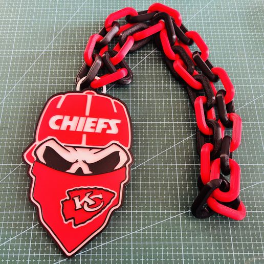 🏙️ KANSAS CITY CHIEFS NFL SKULL CHAIN・ STL File for 3D printing・Cults