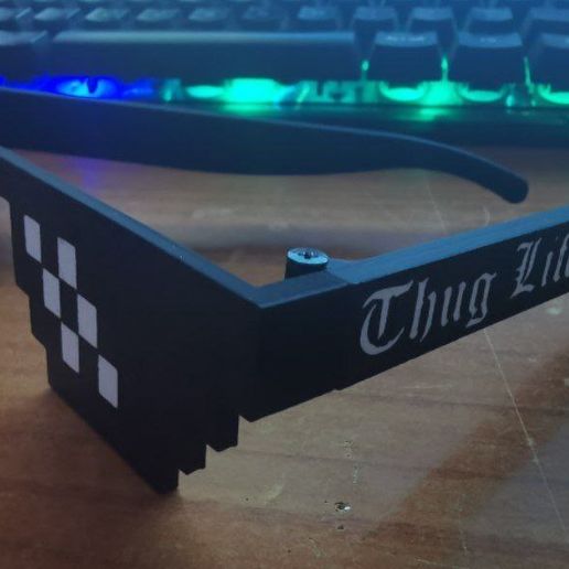 👓 Thug Life Glasses・Free 3MF File for 3D printing・Cults