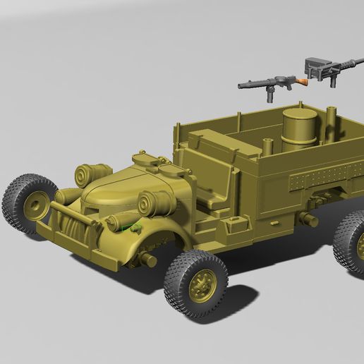 🚙 Chevrolet WB 30 CWT Truck + option with 37mm Bofors (US, WW2)・ 3D ...