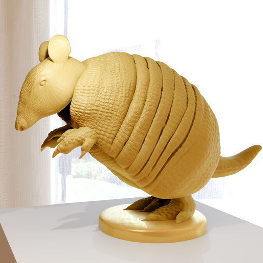 STL file armadillo standing stl 🐀 ・3D printer design to download・Cults