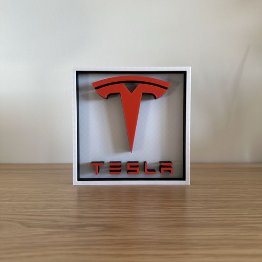 🖼️ Tesla Decorative Frame・ 3MF File for 3D printing・Cults