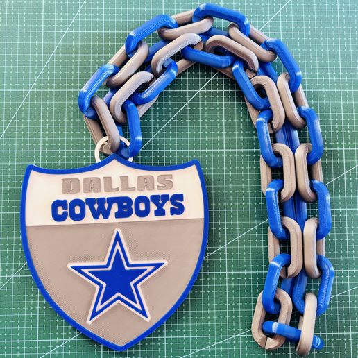 🛡️ DALLAS COWBOYS NFL SHIELD CHAIN・ STL File for 3D printing・Cults