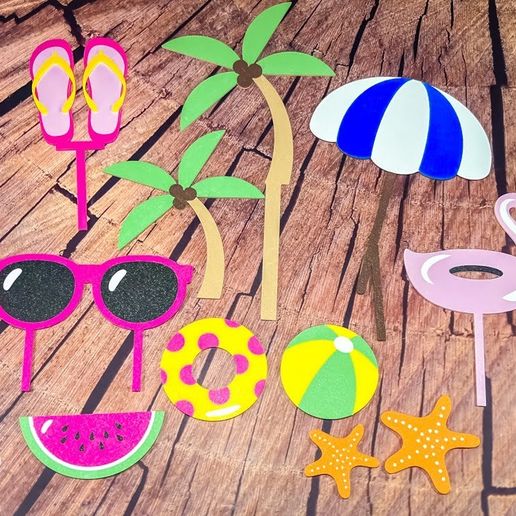 beach theme cake topper printable